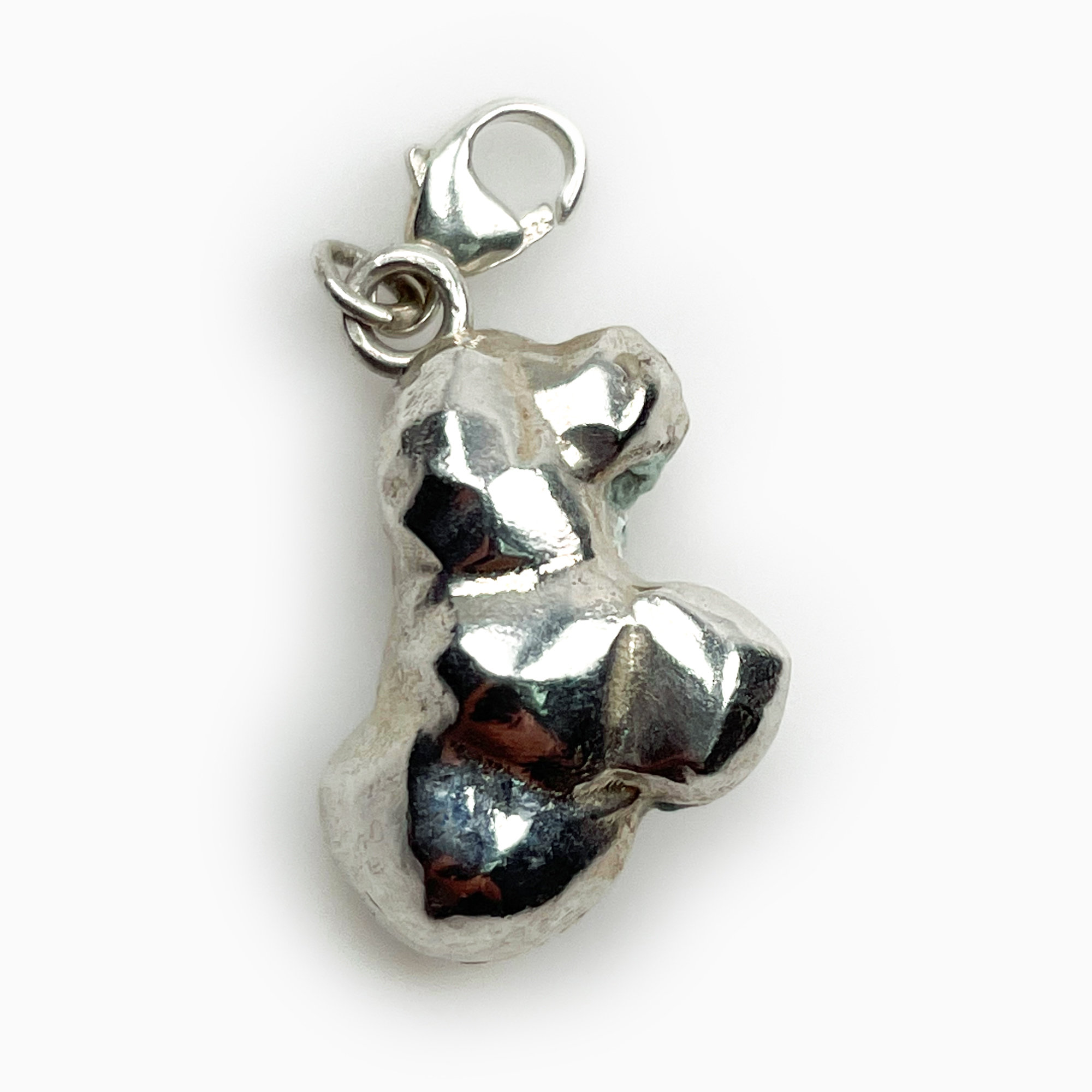 Ruff the Diamond Dog Silver Charm Pendant – Rough Diamond World